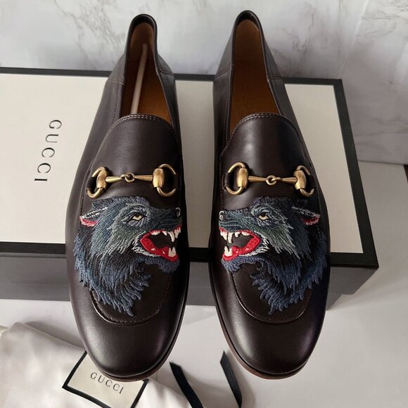 Gucci | Shoes | Gucci Brixton Horsebit Mens Loafers Wolf Brown Leather ...